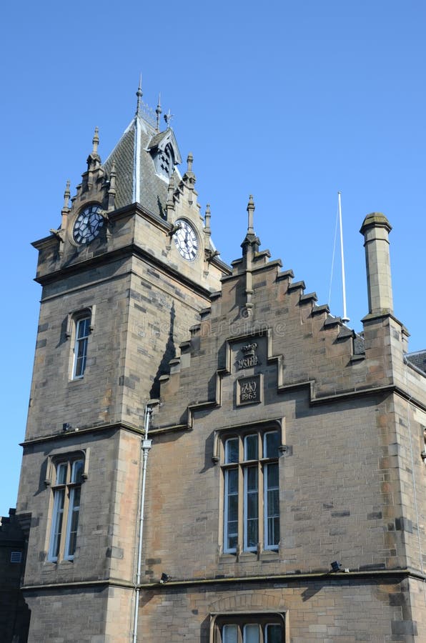 Alloa Clock Tower stock photo. Image of clock, castle - 72804144