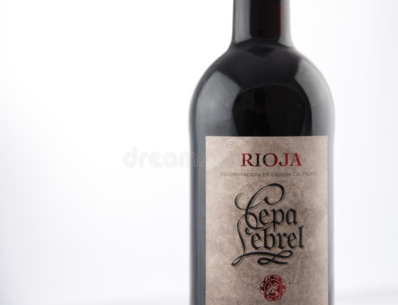 Alloa, Scotland - 13 August 2019: Red Wine Rioja Cepa Lebrel Editorial ...