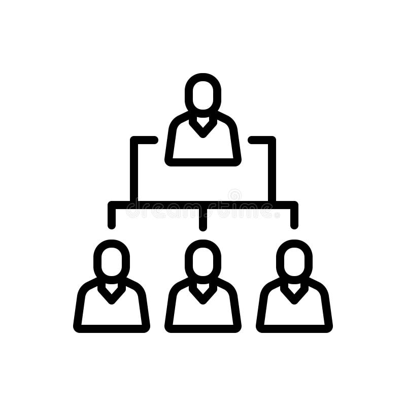 Black Line Icon for Allocated, Allot and Apportion Stock Illustration ...