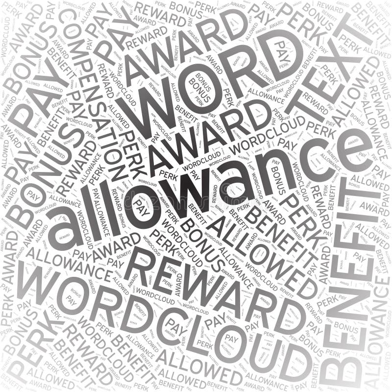 Allocation, Fond D'art De Nuage De Word Illustration de Vecteur ...