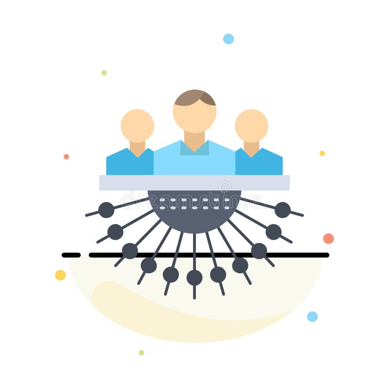 Allocation, Group, Human, Management, Outsource Flat Color Icon Vector ...