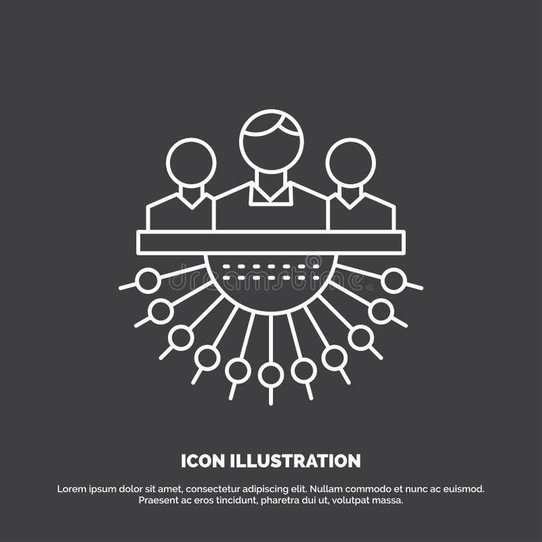 Allocation, Group, Human, Management, Outsource Icon. Line Vector ...