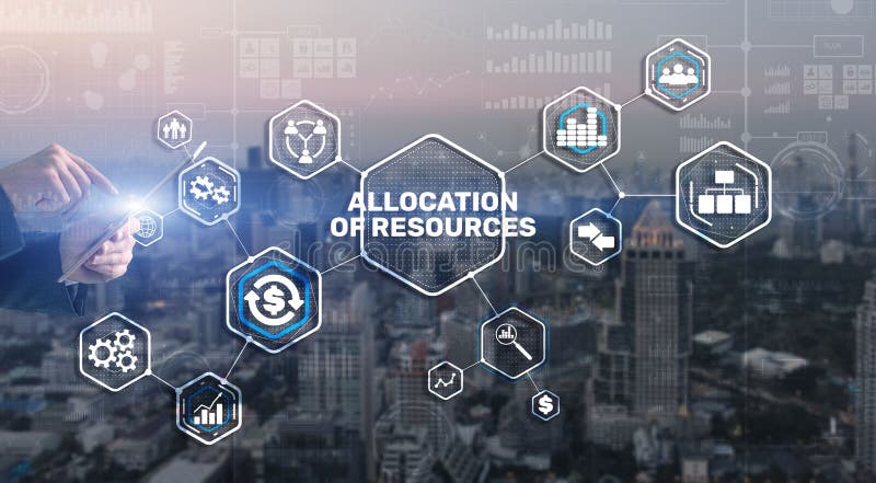 Resources Allocation Icon on White, Vector Stock Vector - Illustration ...