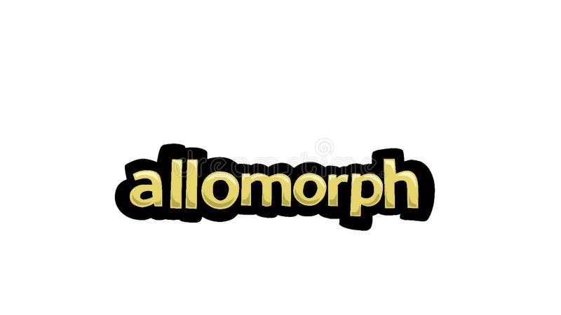 ALLOMORPH Writing Vector Design on a White Background Stock Footage ...