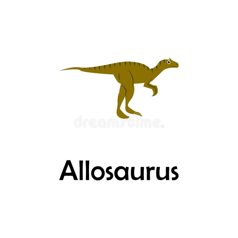 Allosaurus Concept in Pop Art Style for Print and Design. Vector ...