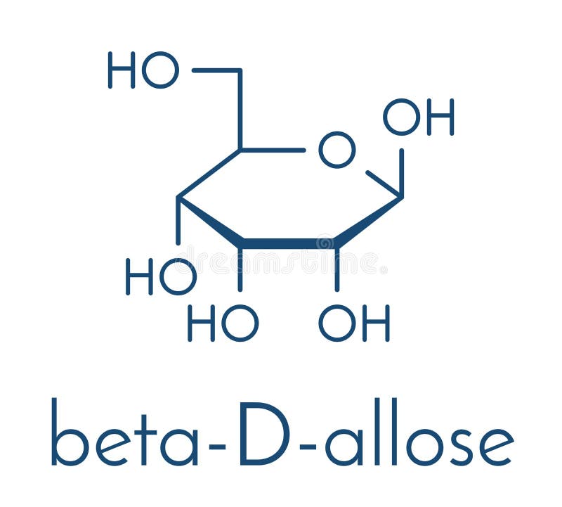 Allose Beta-D-allopyranose Form Sugar Molecule. Skeletal Formula. Stock ...