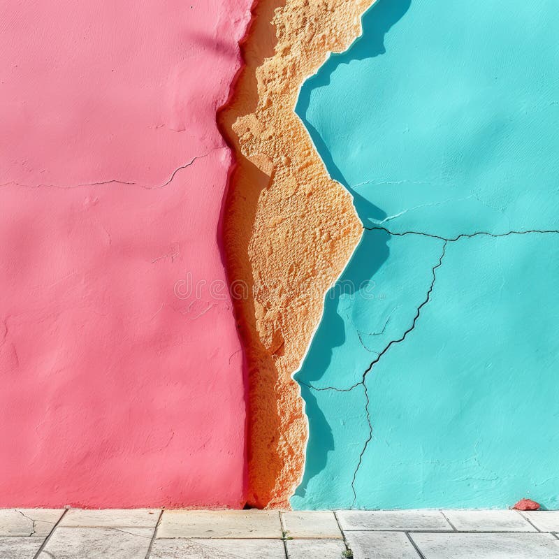 Allover Abstract Cracked, Torn Pattern Design Texture, Pastel Colors ...