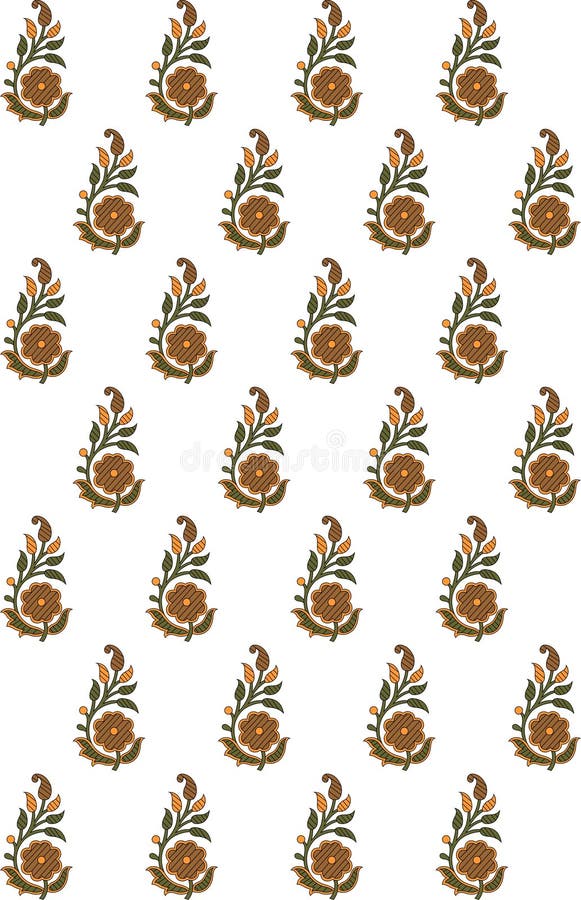 ALLOVER Buta Pattern ART Design for Print Stock Illustration ...