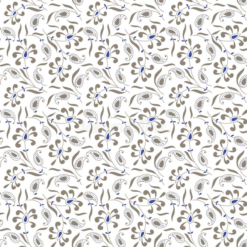 Allover Pattern Flower Motif Illustrations Stock Illustration ...