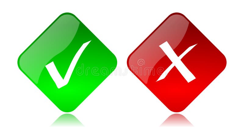 Allow Deny Buttons and Icons Stock Vector - Illustration of deny ...