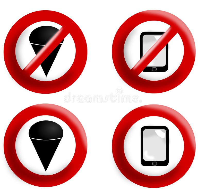 Allow and Disallow stock illustration. Illustration of phone - 26863122
