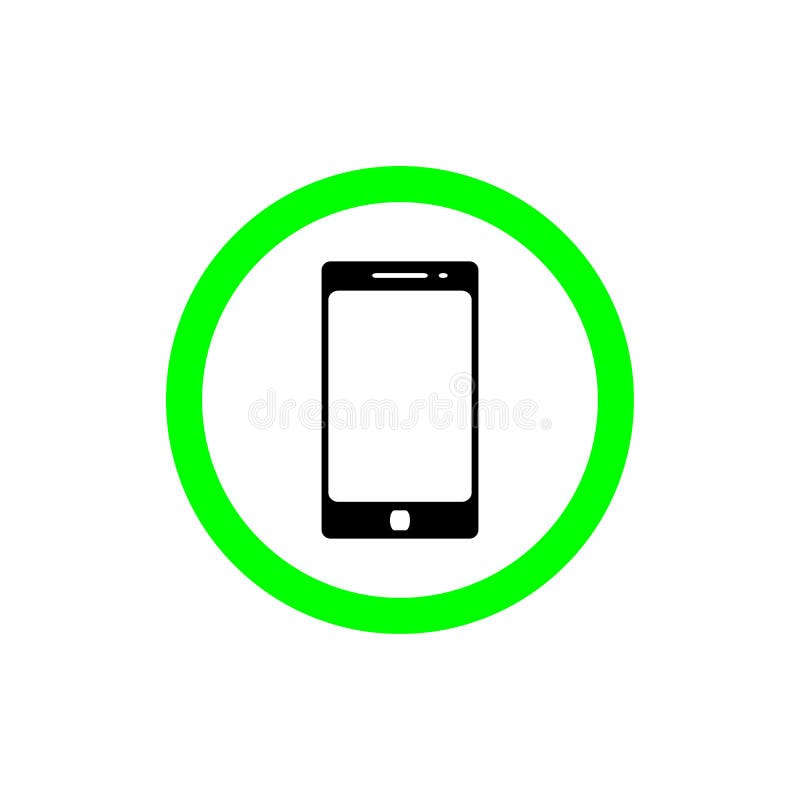 Allow Using Smart Phone Sign Vector Flat Icon. Talking and Calling Icon ...
