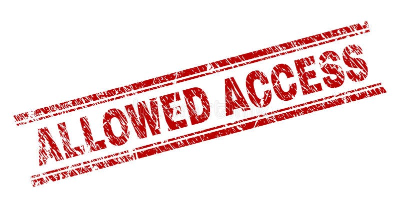 Grunge Textured ALLOWED ACCESS Stamp Seal Stock Vector - Illustration ...