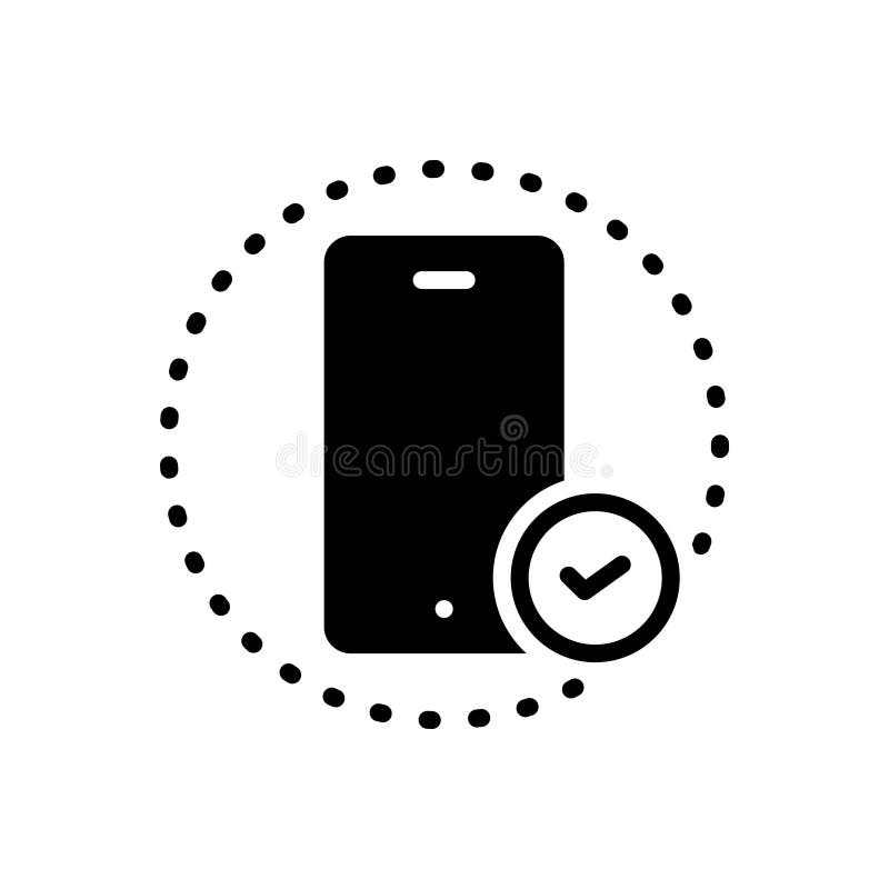 Black Solid Icon for Allowed, Grant and Permit Stock Vector ...