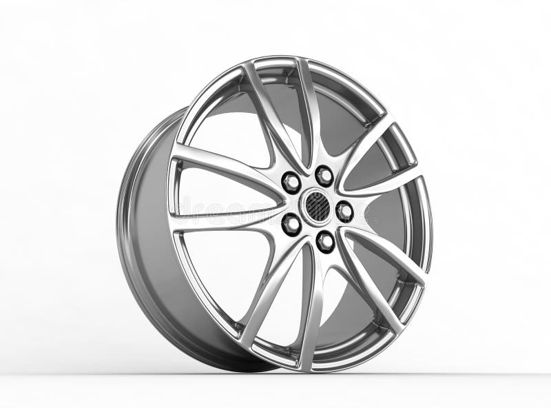 Tire and Alloy Wheel - 3d Render Stock Illustration - Illustration of ...