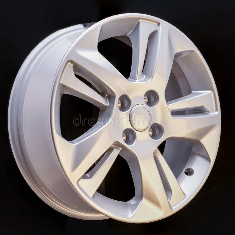 Alloy Rim on Black Background, Alloy Wheels Closeup. the Elements ...