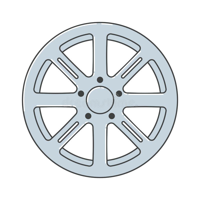 Alloy Wheel. stock vector. Illustration of automobile - 106765426