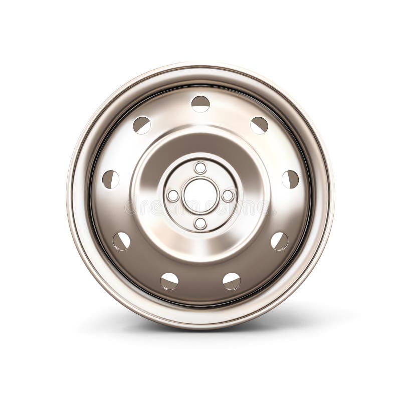Alloy Wheel Rim Front View Close-up Stock Illustration - Illustration ...