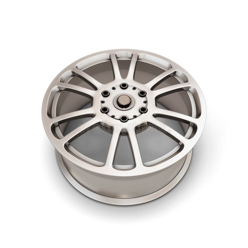 Alloy Wheel Rim Front View on a White Stock Illustration - Illustration ...