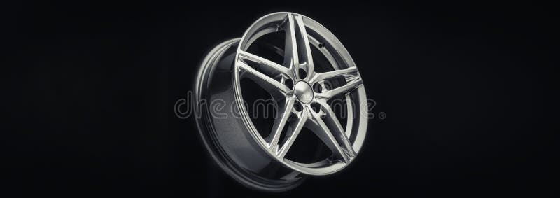 Alloy Wheel in Silver Color, a Concept for the Site Header Stock Photo ...