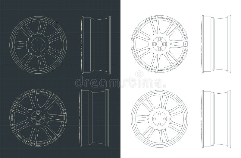 Wheels Blueprints Stock Illustrations – 20 Wheels Blueprints Stock ...
