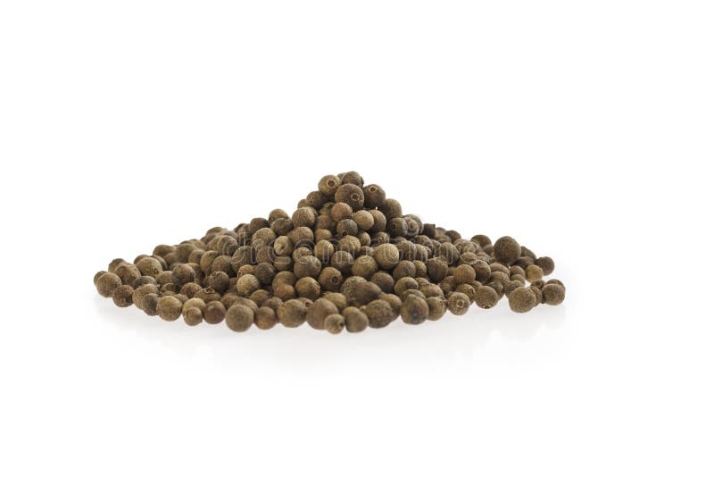 Allspice Spice Stack on White Stock Image - Image of pepper, closeup ...
