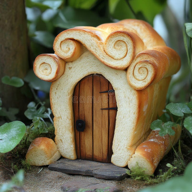 Alluring Bread Bakery House Set Amidst a Green Forest Stock Photo ...
