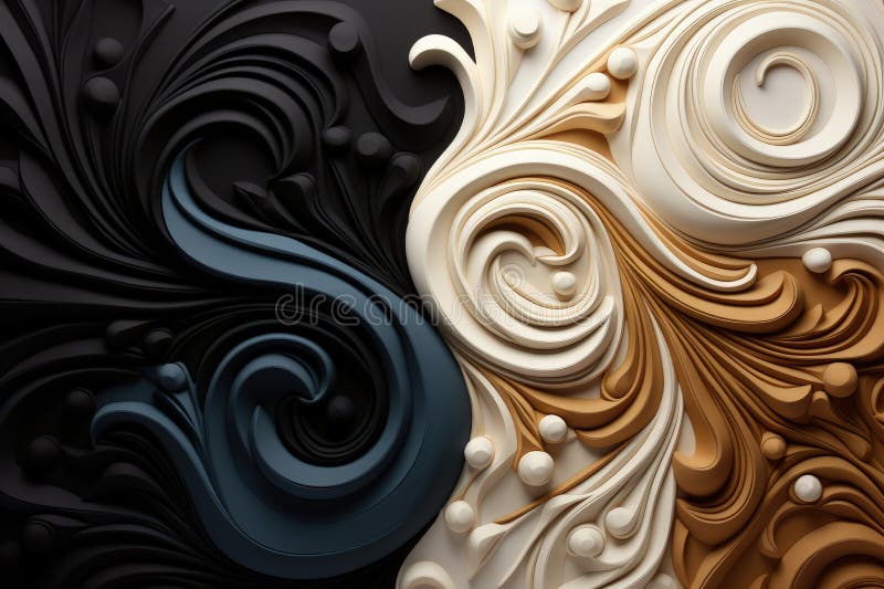 Alluring Visual Symphony Unfolds in Abstract Composition, Showcasing ...