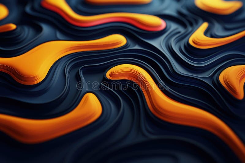 Alluring Visual Symphony Unfolds in Abstract Composition, Showcasing ...