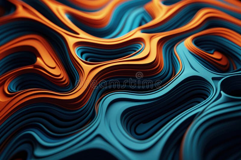 Alluring Visual Symphony Unfolds in Abstract Composition, Showcasing ...