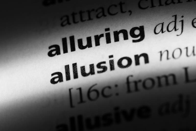 Allusion stock image. Image of text, printed, isolated - 114408331