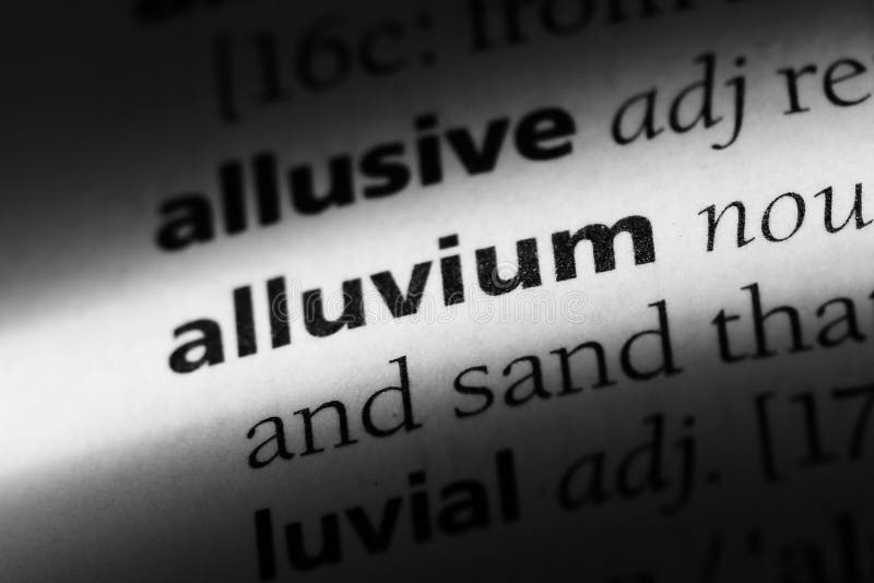 Alluvium stock photo. Image of word, macro, info, definition - 114408372
