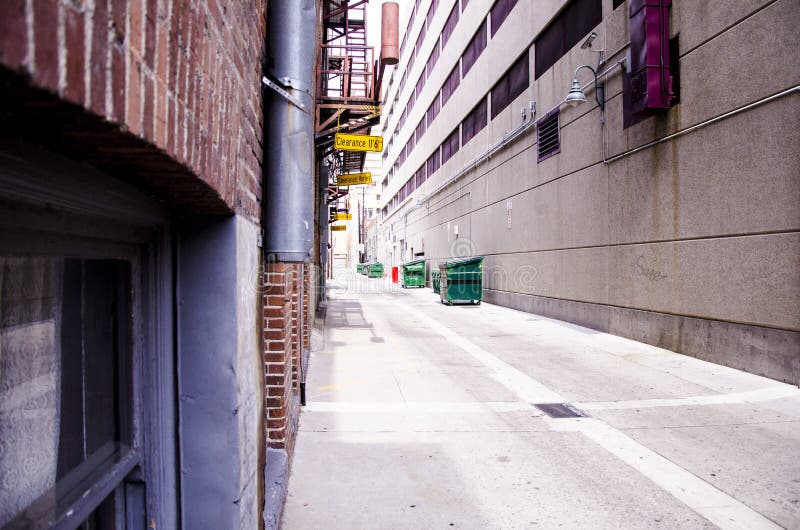 Ally way stock photo. Image of road, cans, drain, concrete - 33354734