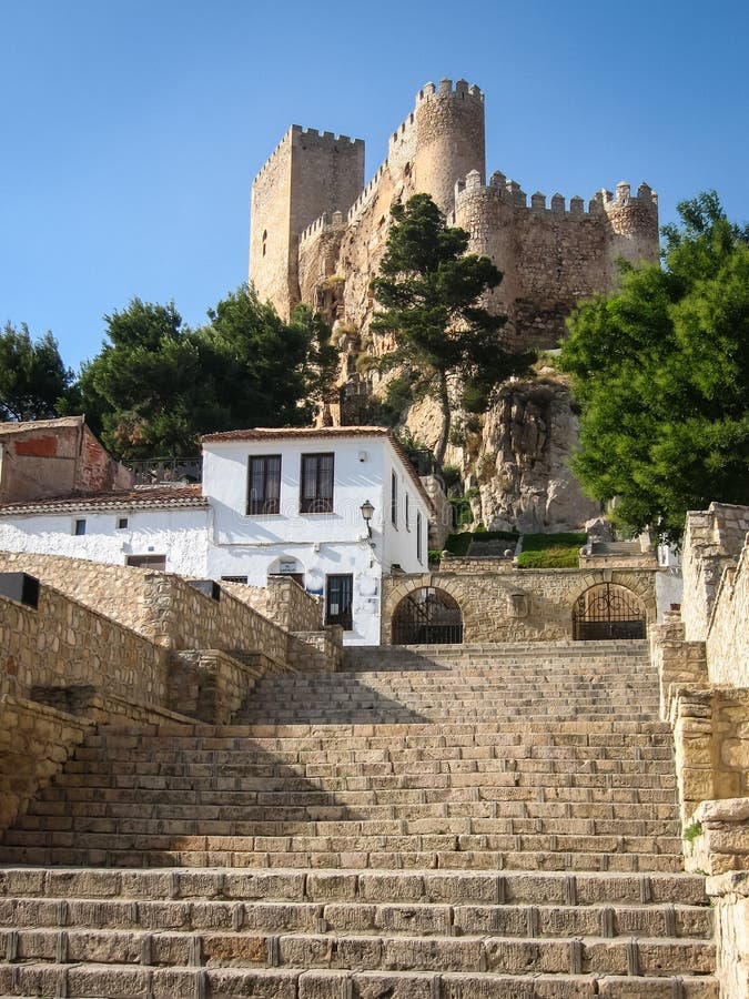 Almansa Castle, Castilla La Mancha, Spain Stock Image - Image of season ...