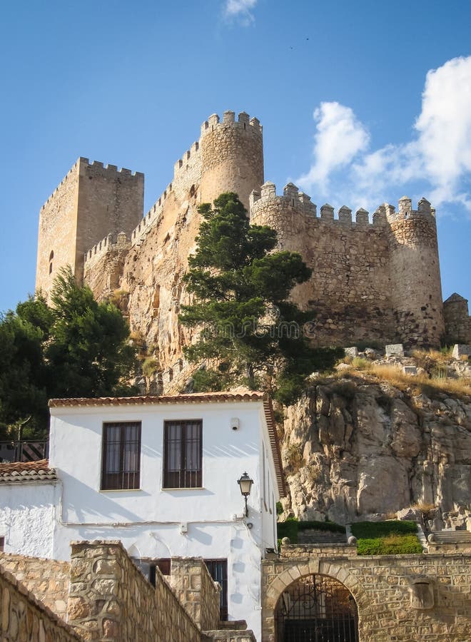 Almansa Castle, Castilla La Mancha, Spain Stock Photo - Image of ...