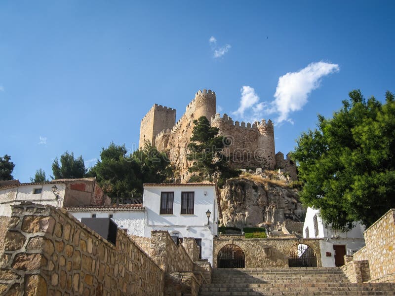 Almansa Castle, Castilla La Mancha, Spain Stock Photo - Image of stone ...