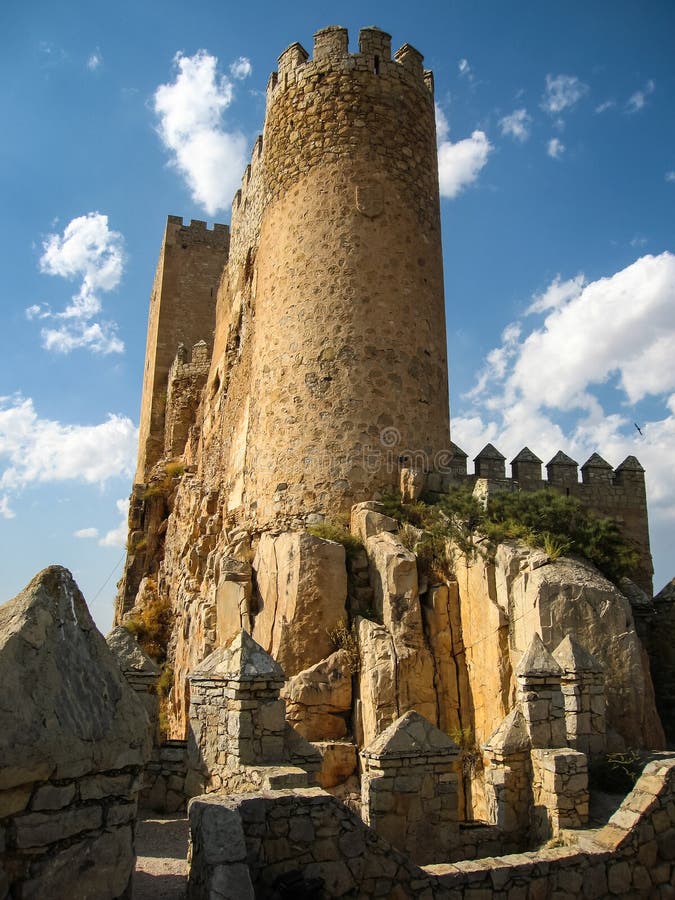 Almansa Castle, Castilla La Mancha, Spain Stock Photo - Image of stone ...