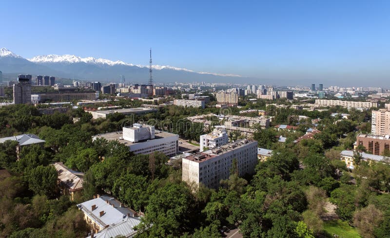 Almaty - Aerial view stock image. Image of skyline, architecture - 72065303