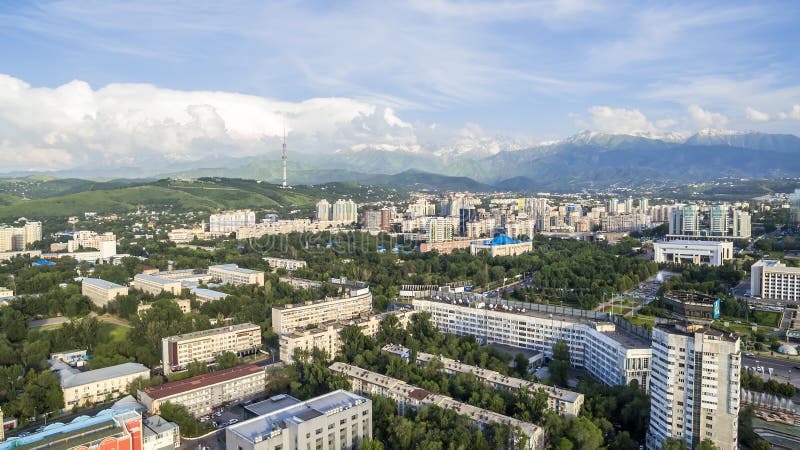 Almaty - Aerial view stock photo. Image of scenics, beauty - 72634946