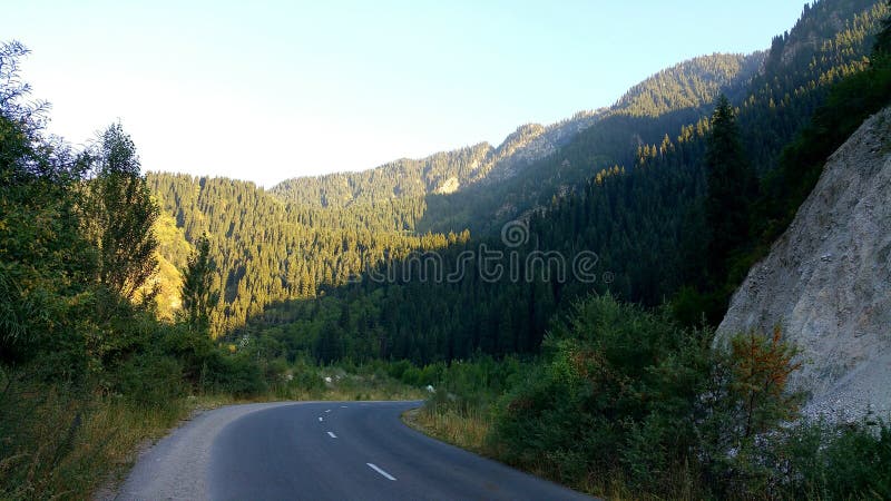 Almaty Almarasan Kazahstan Forest River Stock Image - Image of autumn ...