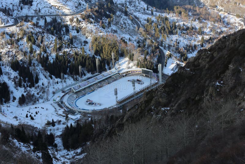 Almaty city. editorial photo. Image of light, walk, medeo - 170652336