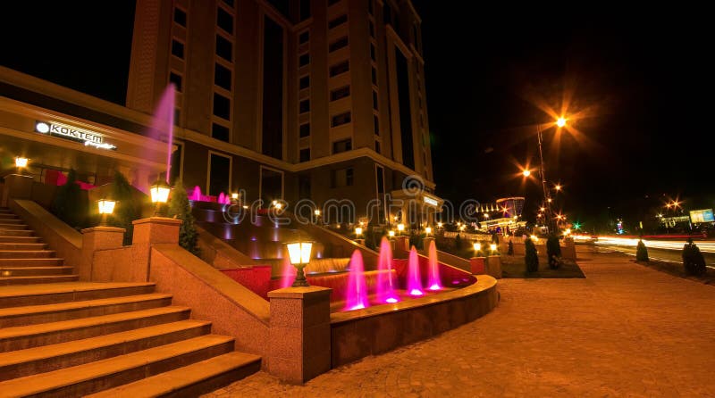 Almaty city. editorial stock photo. Image of avenue, asia - 76870673