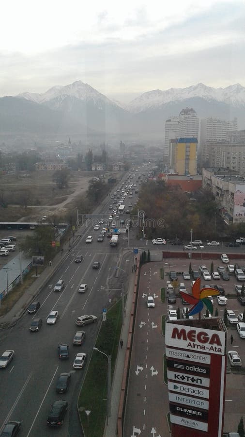 Almaty city, beautiful editorial stock image. Image of downtown - 179939904