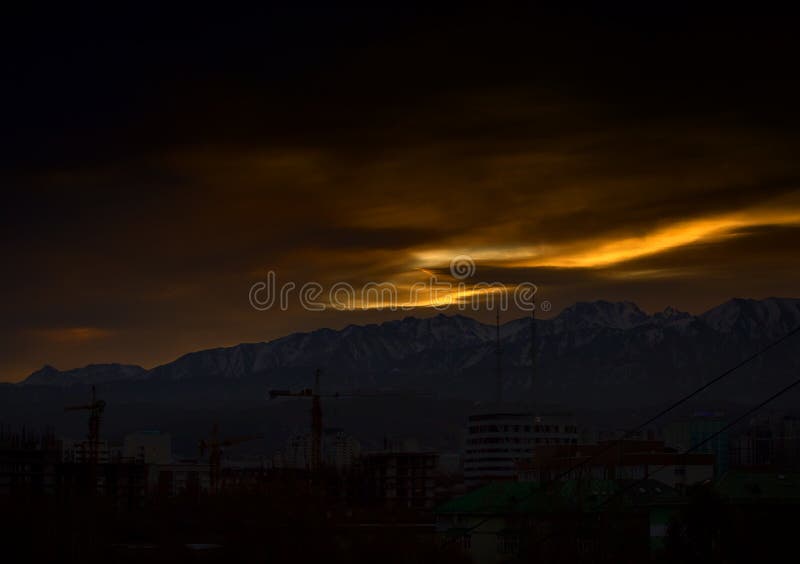 Almaty city. stock photo. Image of blurred, outdoors - 164393880