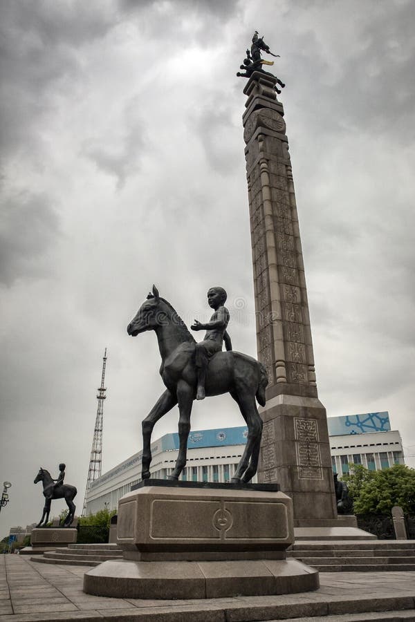 Almaty - Monument Of Independence Editorial Image - Image of urban ...