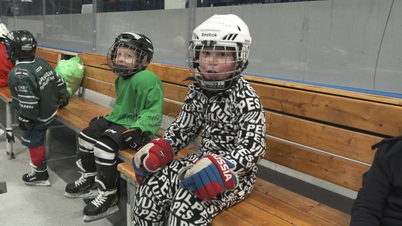 Boy Rests on Bench after Difficult Exercise during Training Session ...