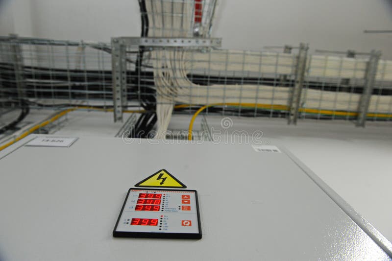 Almaty, Kazakhstan - 11.20.2015 : Electrical Panel with a Warning Sign ...