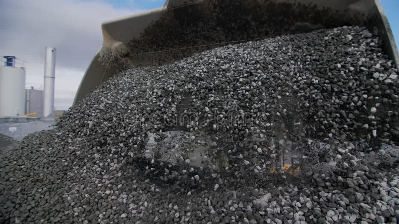 Loading Granite Grains Out of Scoop into Separating System Stock ...