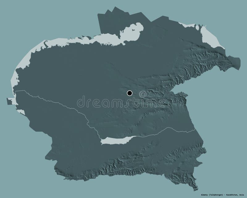 Map of the Almaty Region of the Republic of Kazakhstan. Stock ...