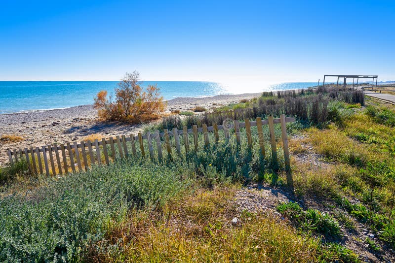 Almenara Beach in Castellon of Spain Stock Photo - Image of platja ...